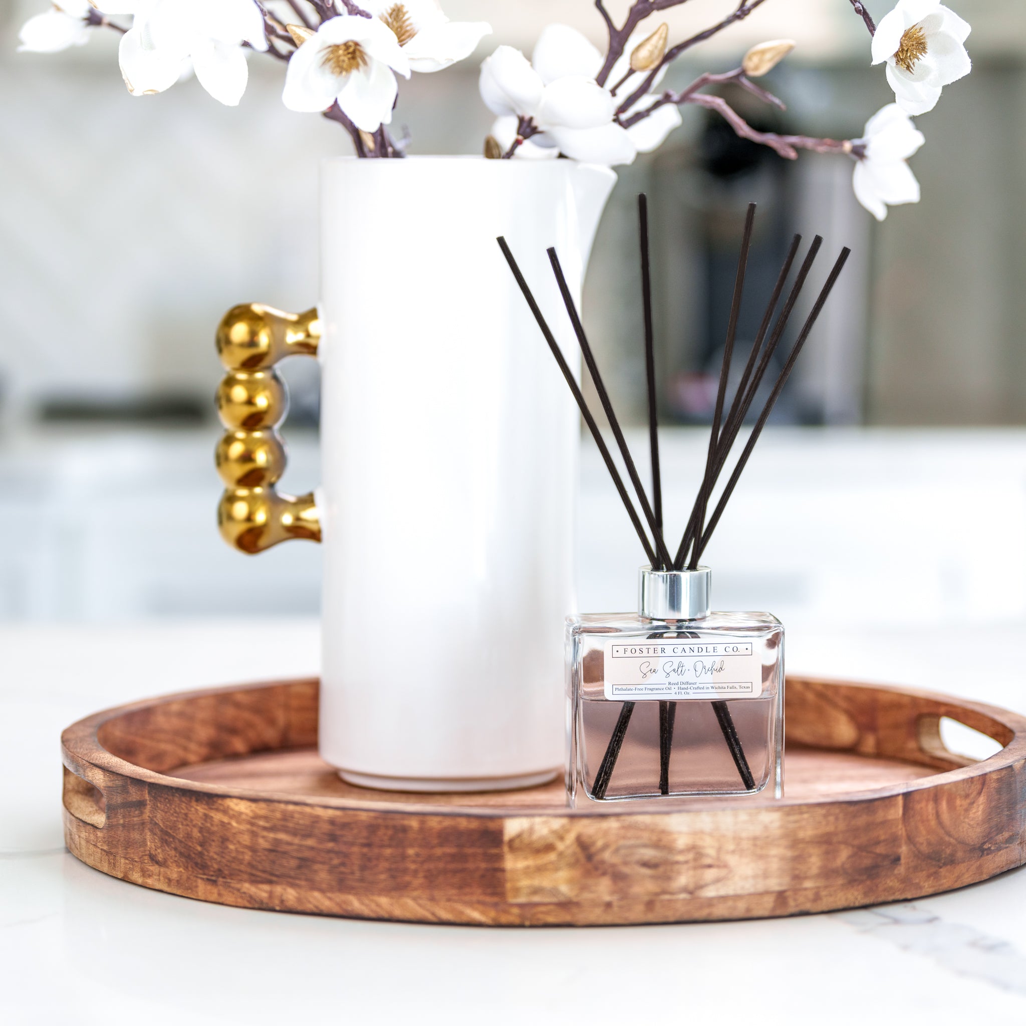 Sea Salt + Orchid 4 Fl. oz. – Foster Candle Company